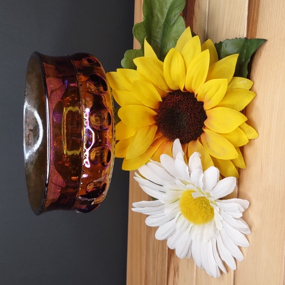 carnival glass | Accents | Carnival Links Crown Thumbprint Pedestal ...